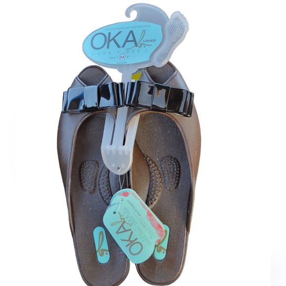 OKA b. | Shoes | Okab Anabelle Slides In Hot Chocolate | Poshmark